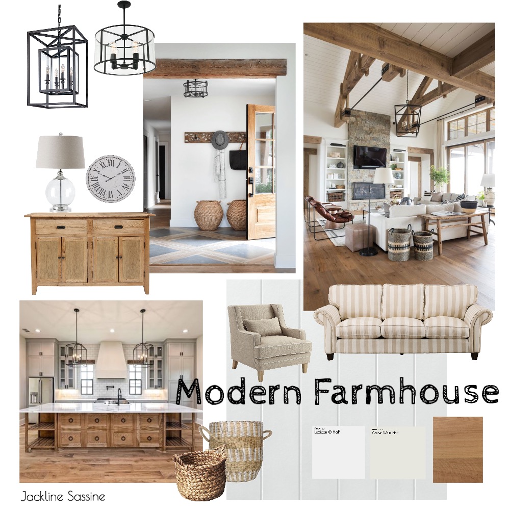 Modern Farmhouse Style Interior Design Mood Board by js - Style Sourcebook