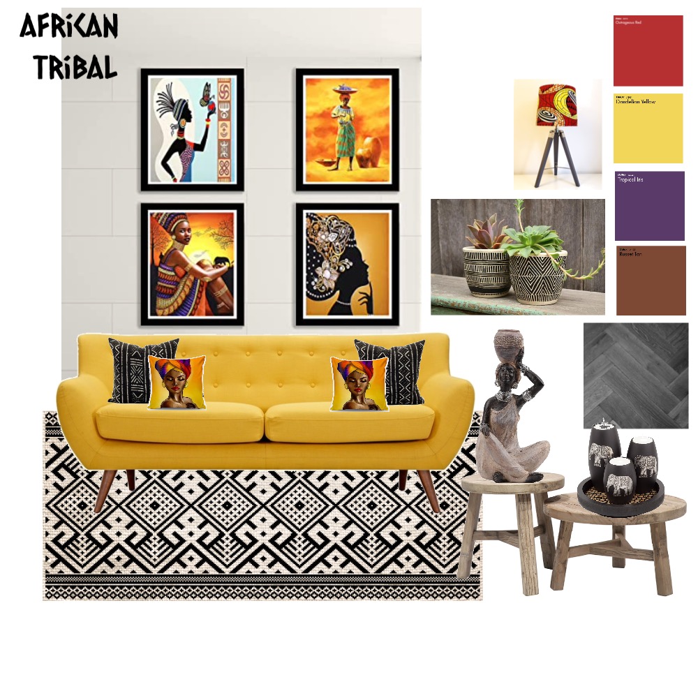 African Hues Interior Design Mood Board by LivingDesigNZ - Style Sourcebook
