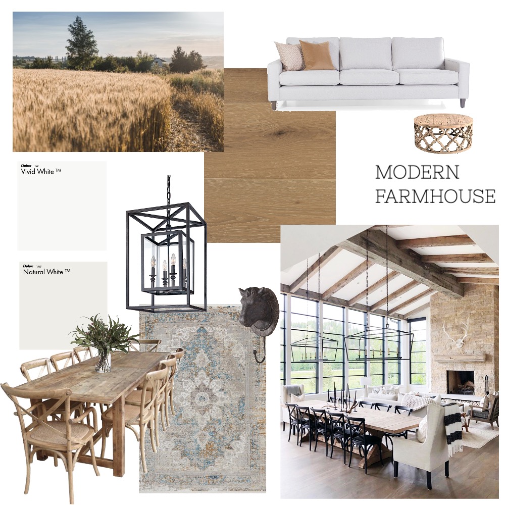 Modern Farmhouse Interior Design Mood Board by bekbatham - Style Sourcebook