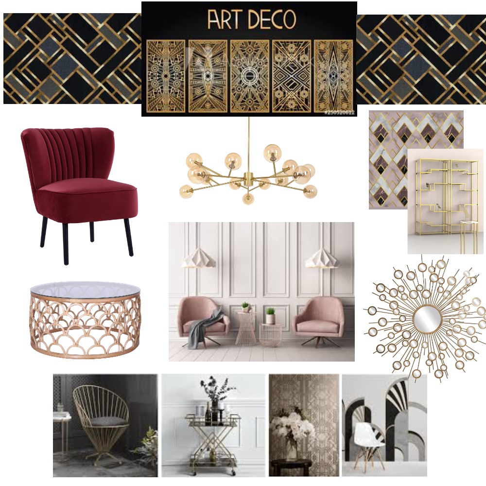 Art deco moodboard Interior Design Mood Board by Satnam kaur - Style ...