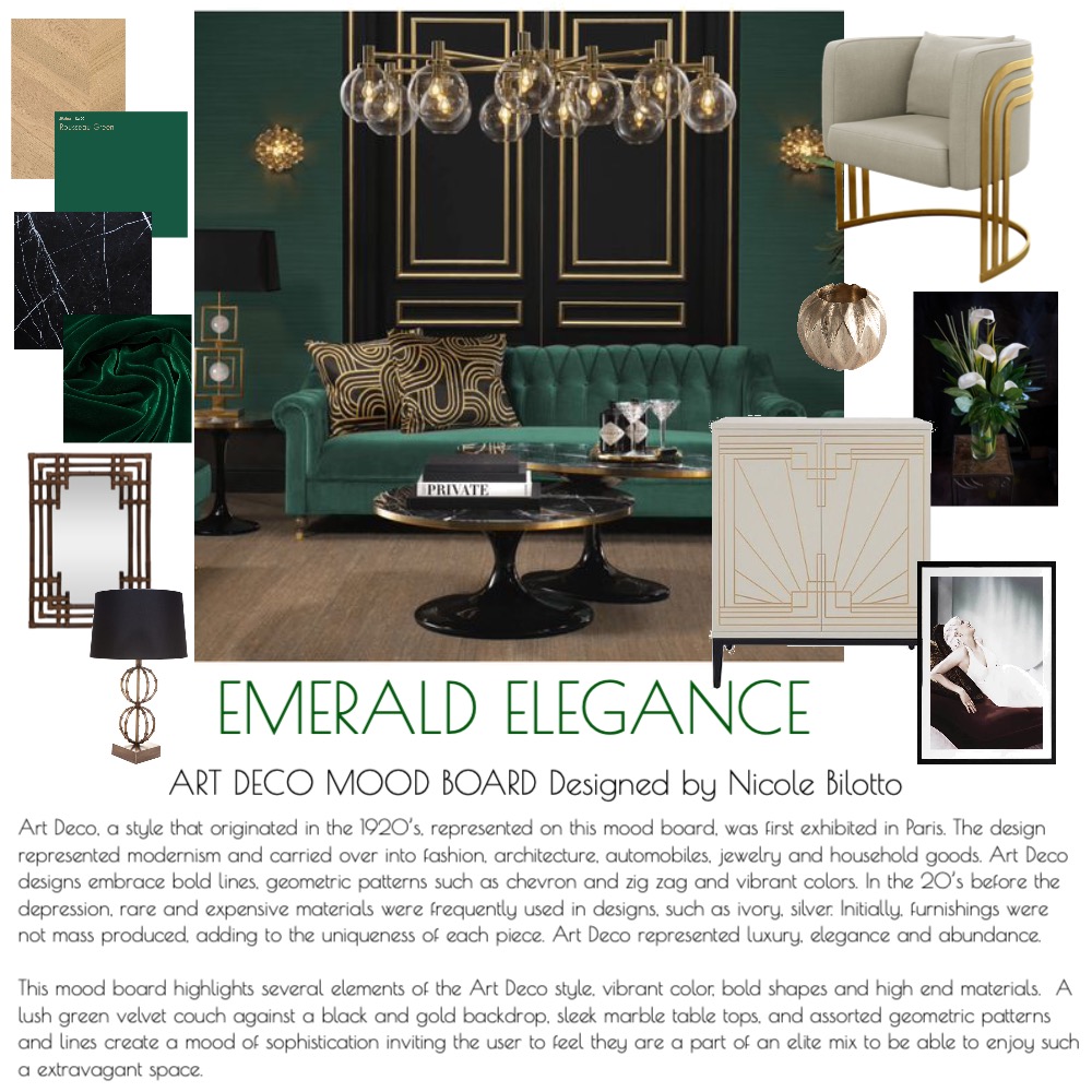 Art Deco Interior Design Mood Board by Bilotton72 - Style Sourcebook