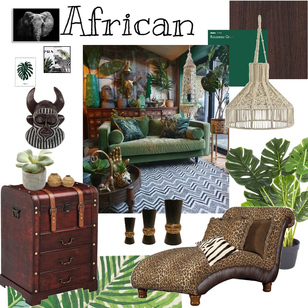African Interior Design Mood Board by FernieDesignCo - Style Sourcebook