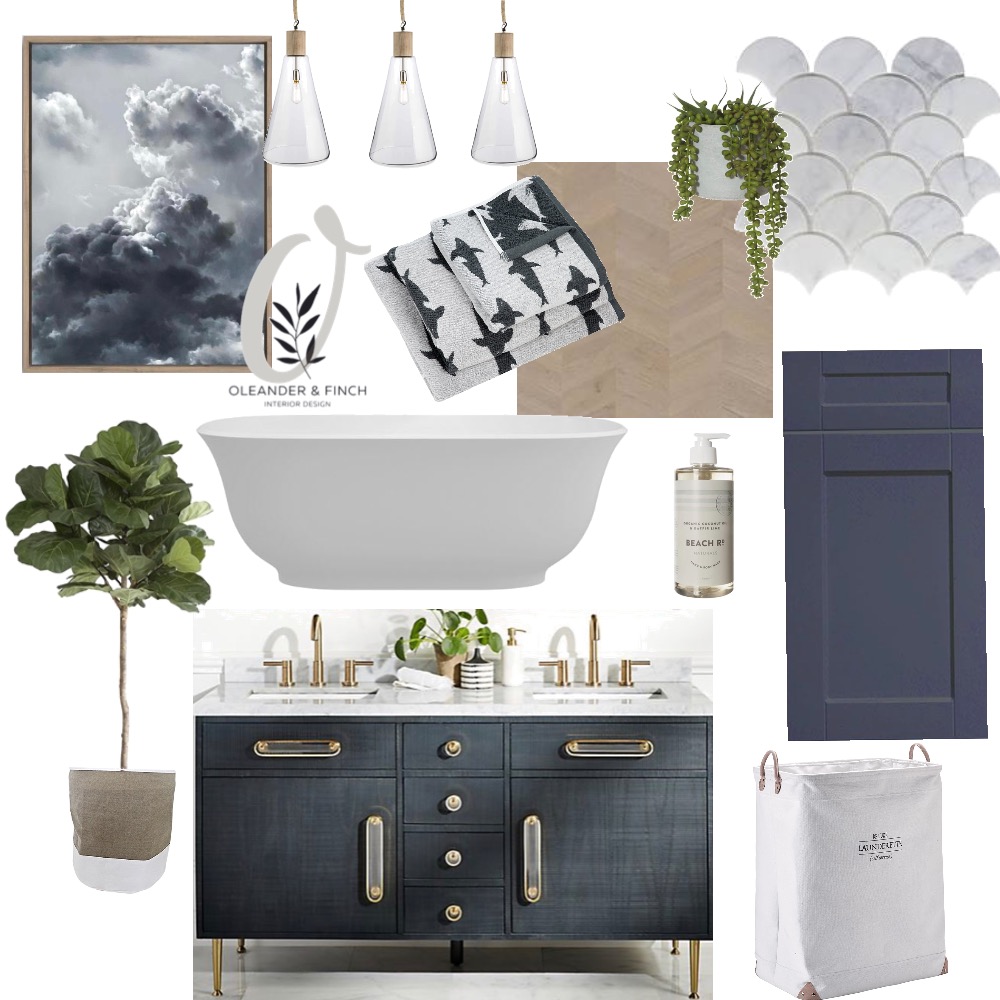 Navy & marble Interior Design Mood Board by Oleander & Finch Interiors ...