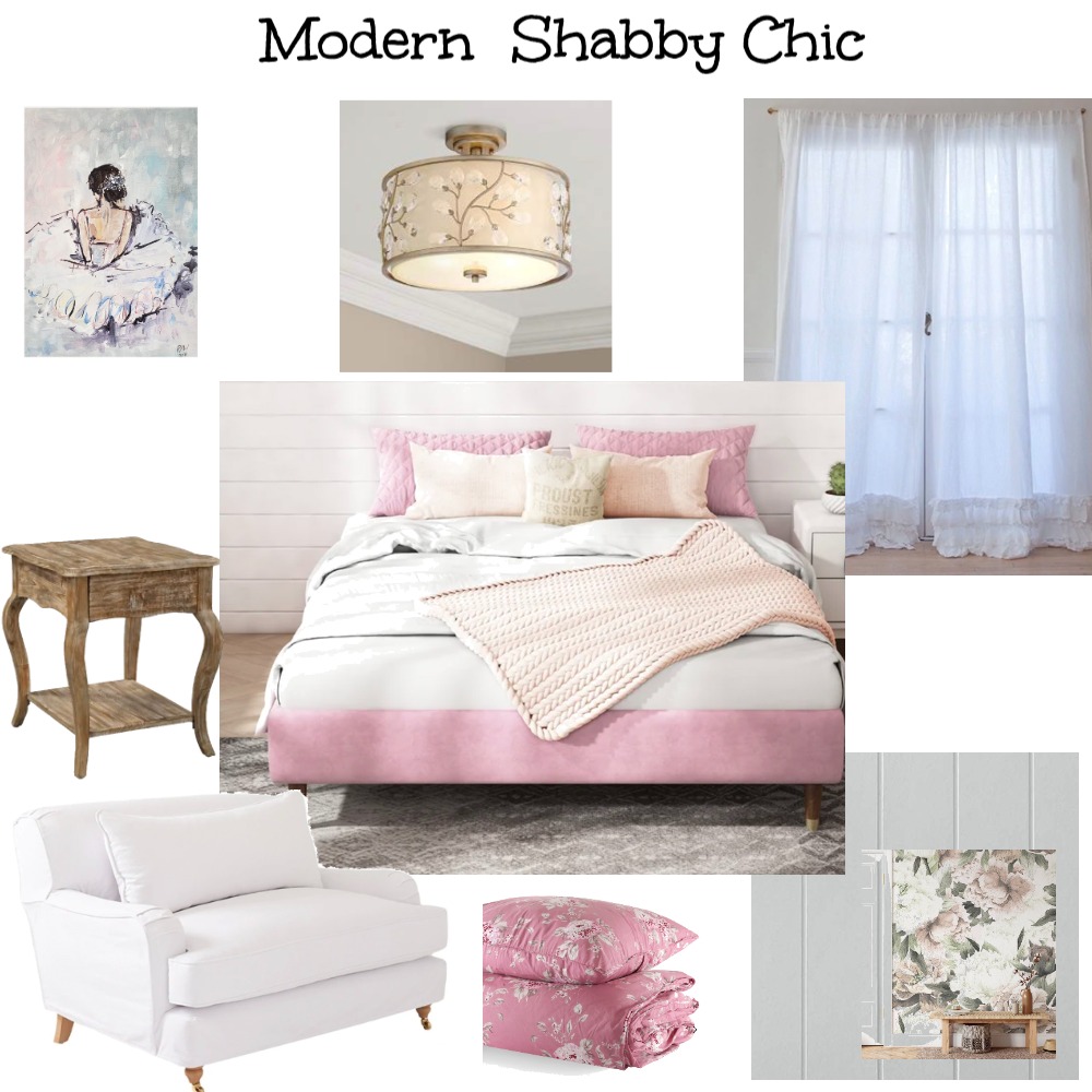 Modern Shabby Chic Interior Design Mood Board by JOANNACASTLE - Style ...