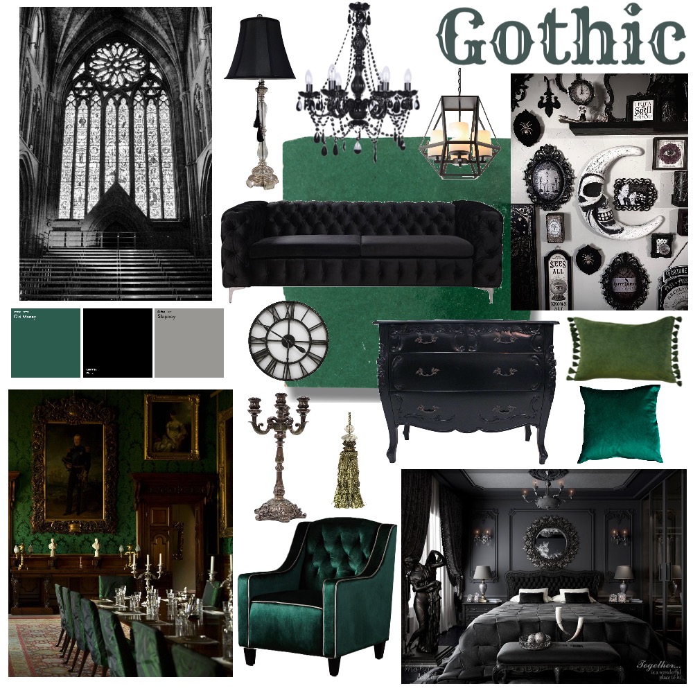 Gothic Interior Design Mood Board by ashleighpaige - Style Sourcebook