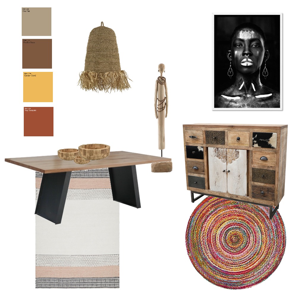 African Mood Board Interior Design Mood Board by DebbieM - Style Sourcebook