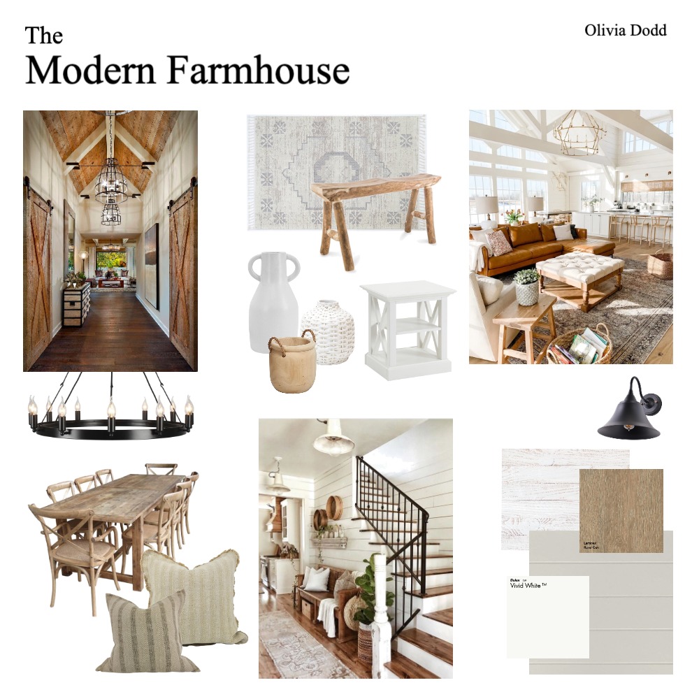 Modern Farmhouse Moodboard Interior Design Mood Board by oliviadodd ...