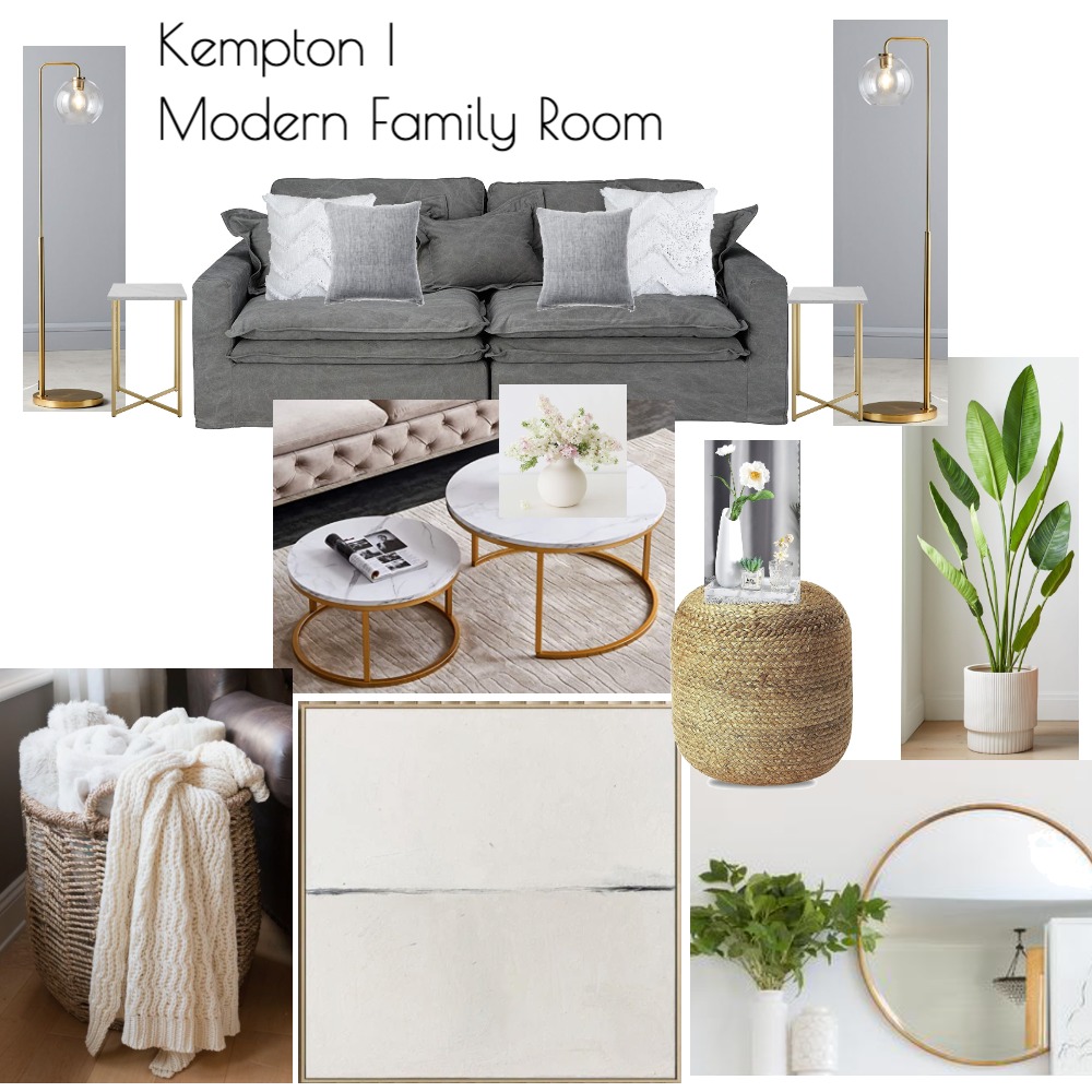 Kempton Modern Family Room Interior Design Mood Board by Nancy Deanne ...