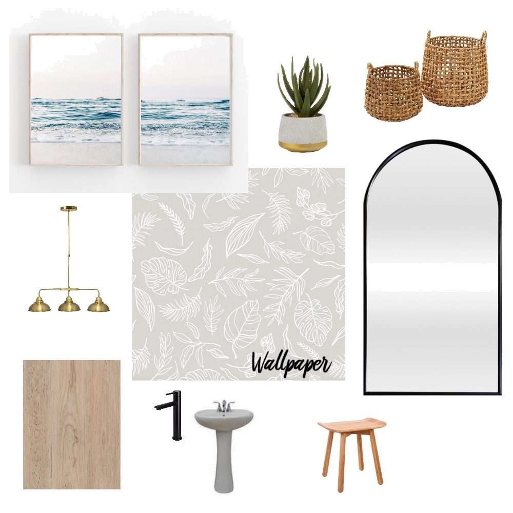 Powder Room Redesign Interior Design Mood Board by Studio 44 Design Co ...
