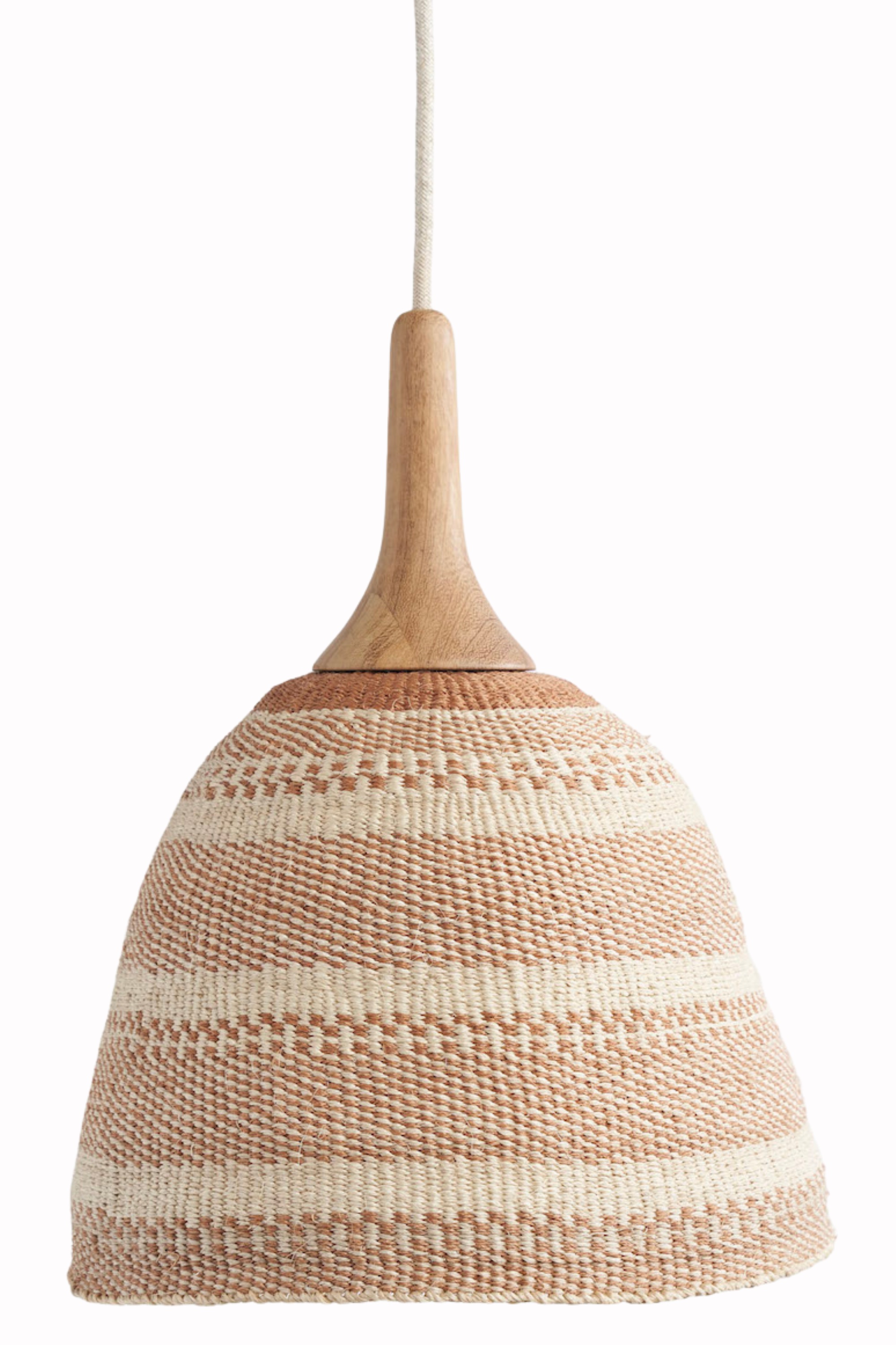 Handwoven Pendant Light - Coastal Collection, Medium by Her Hands ...