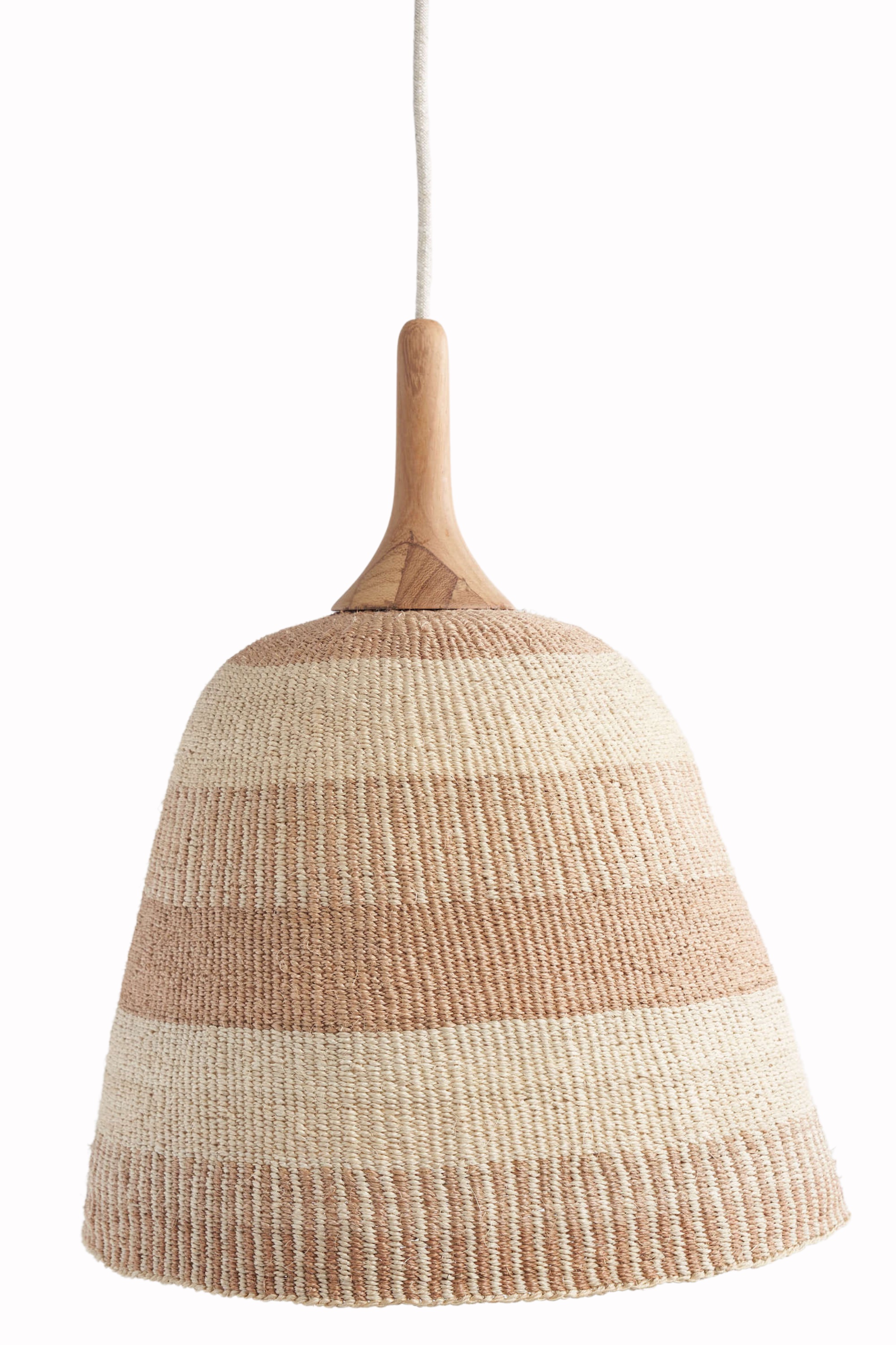 Handwoven Pendant Light - Coastal Collection, Large by Her Hands ...