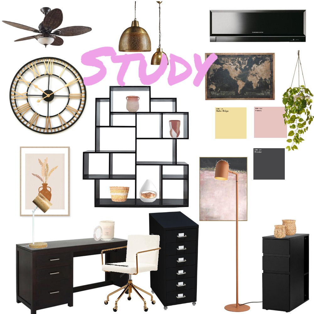 Study Mood Board Interior Design Mood Board by RedRogue - Style Sourcebook