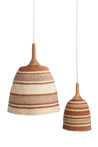 Handwoven Pendant Light - Caramel Collection by Her Hands - Style ...