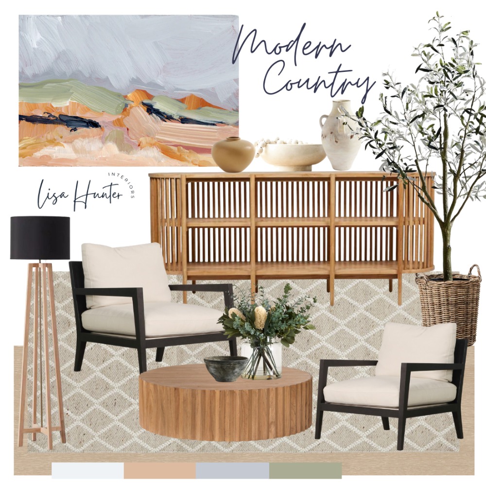 Modern Country Farmhouse Interior Design Mood Board by Lisa Hunter ...