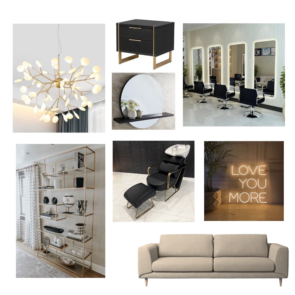 Glam Hair Salon Interior Design Mood Board by EngelaL - Style Sourcebook