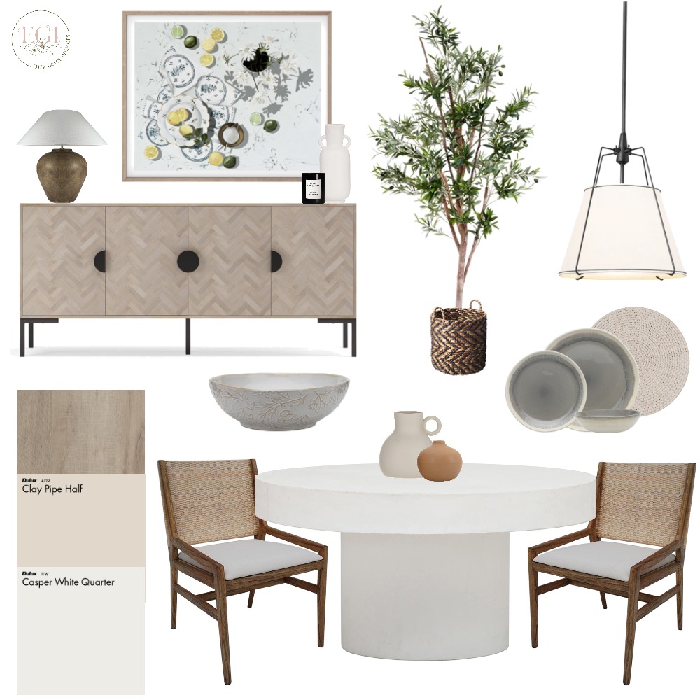 Contemporary Dining Room Interior Design Mood Board by Eliza Grace ...