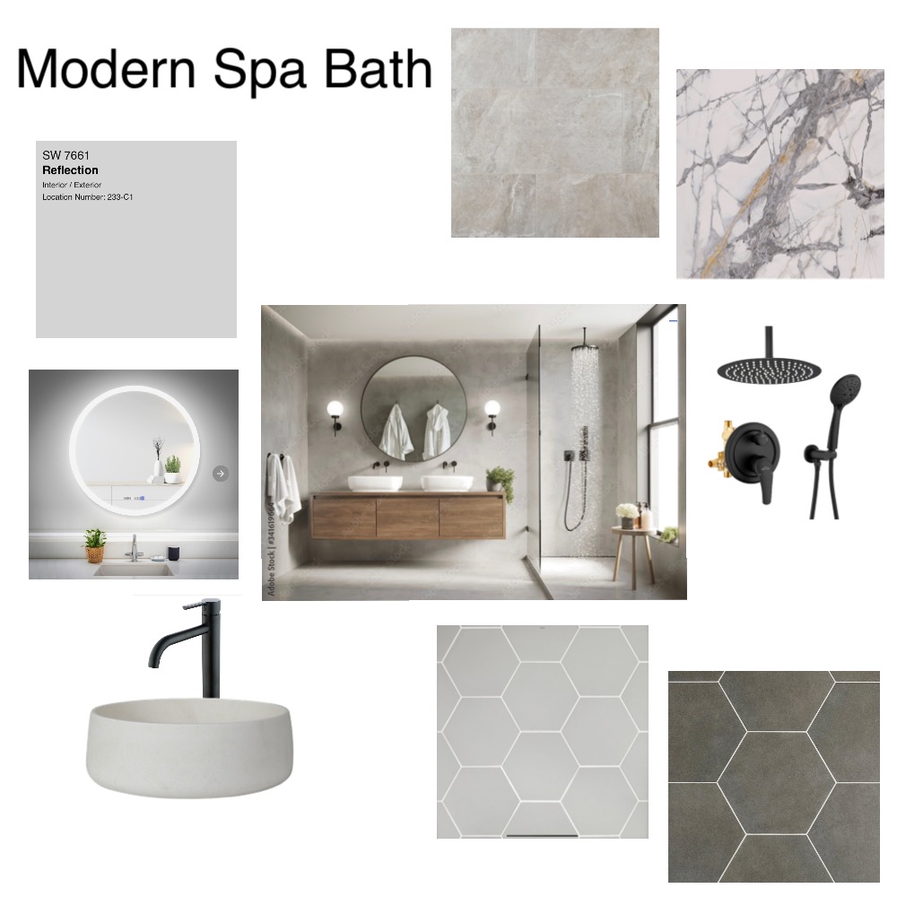 Modern Spa Bath Interior Design Mood Board by mhperez22 - Style Sourcebook