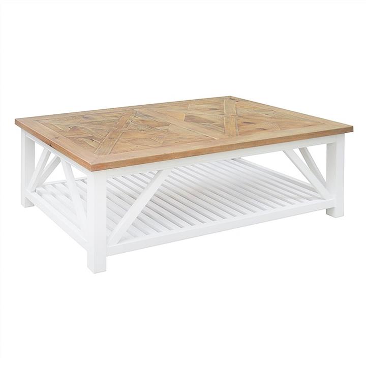 Avista Solid Timber Parquetry Top 140cm Coffee Table by Manoir Chene ...