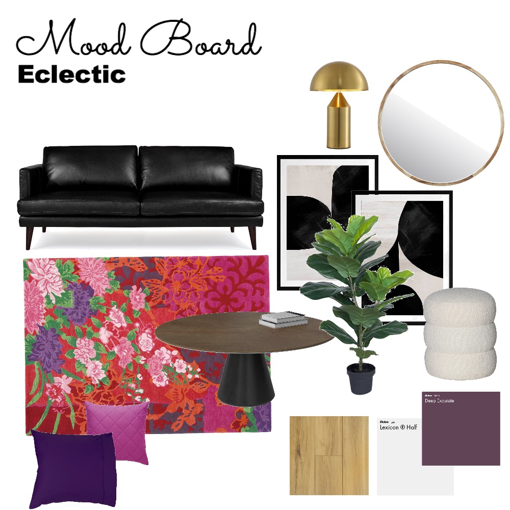 Eclectic Mood Board Interior Design Mood Board by VKD - Style Sourcebook