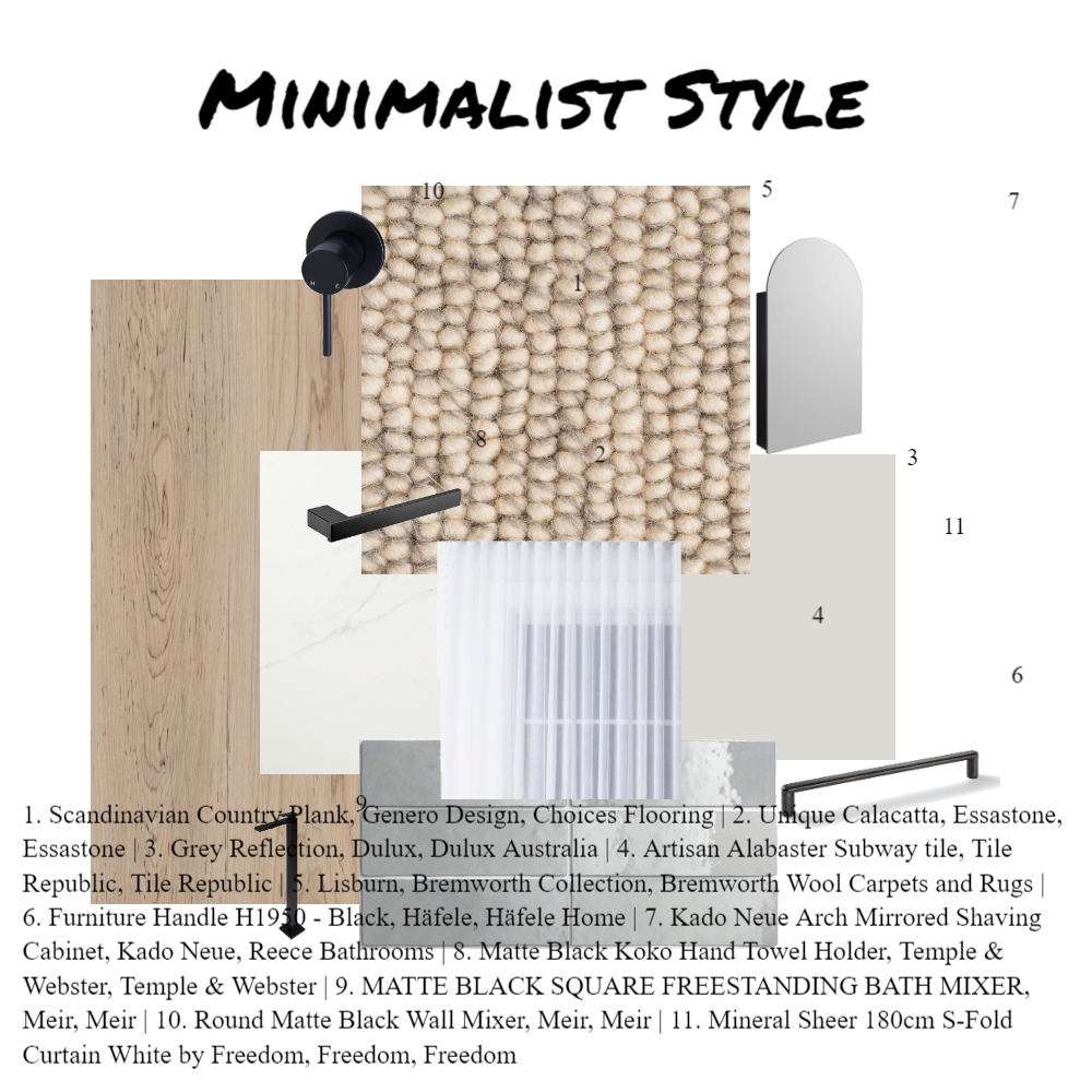 Minimalist material board Interior Design Mood Board by Julia Lindeboom ...