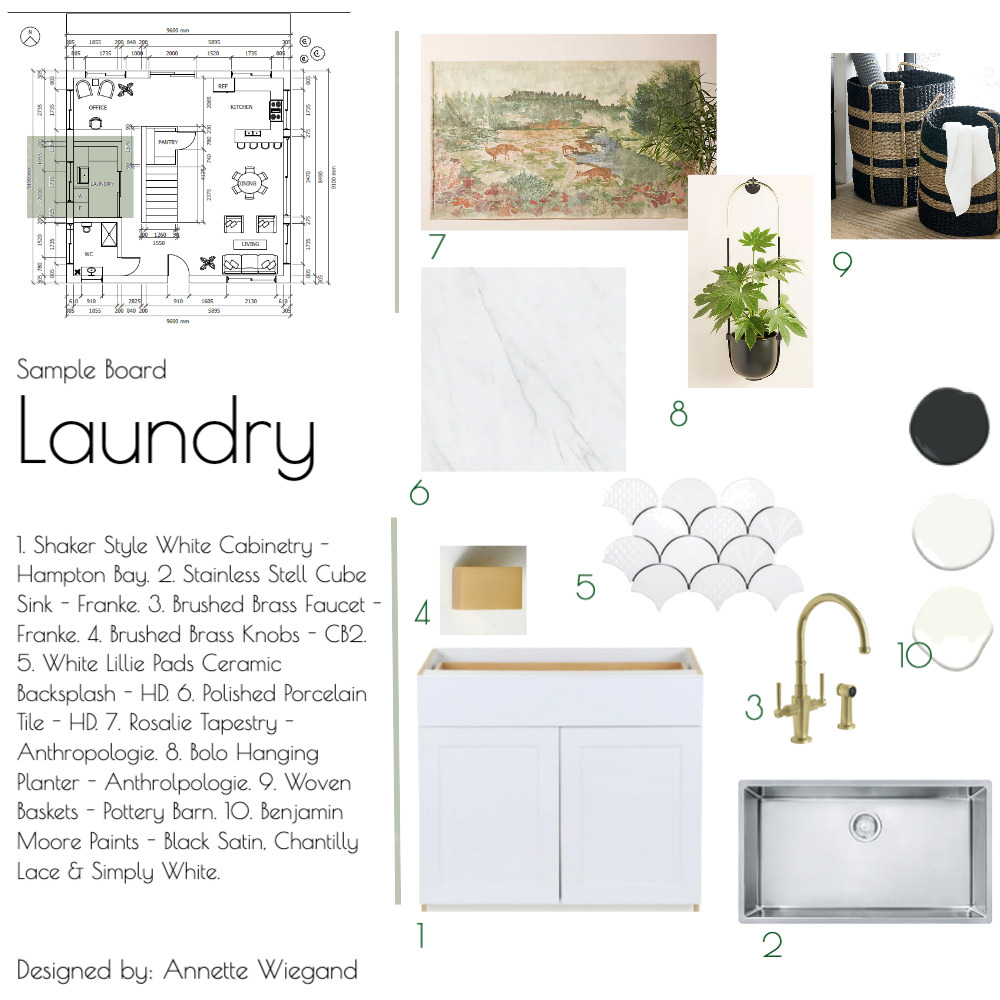 IDI - Module 9 - Laundry Room Sample Board Interior Design Mood Board ...