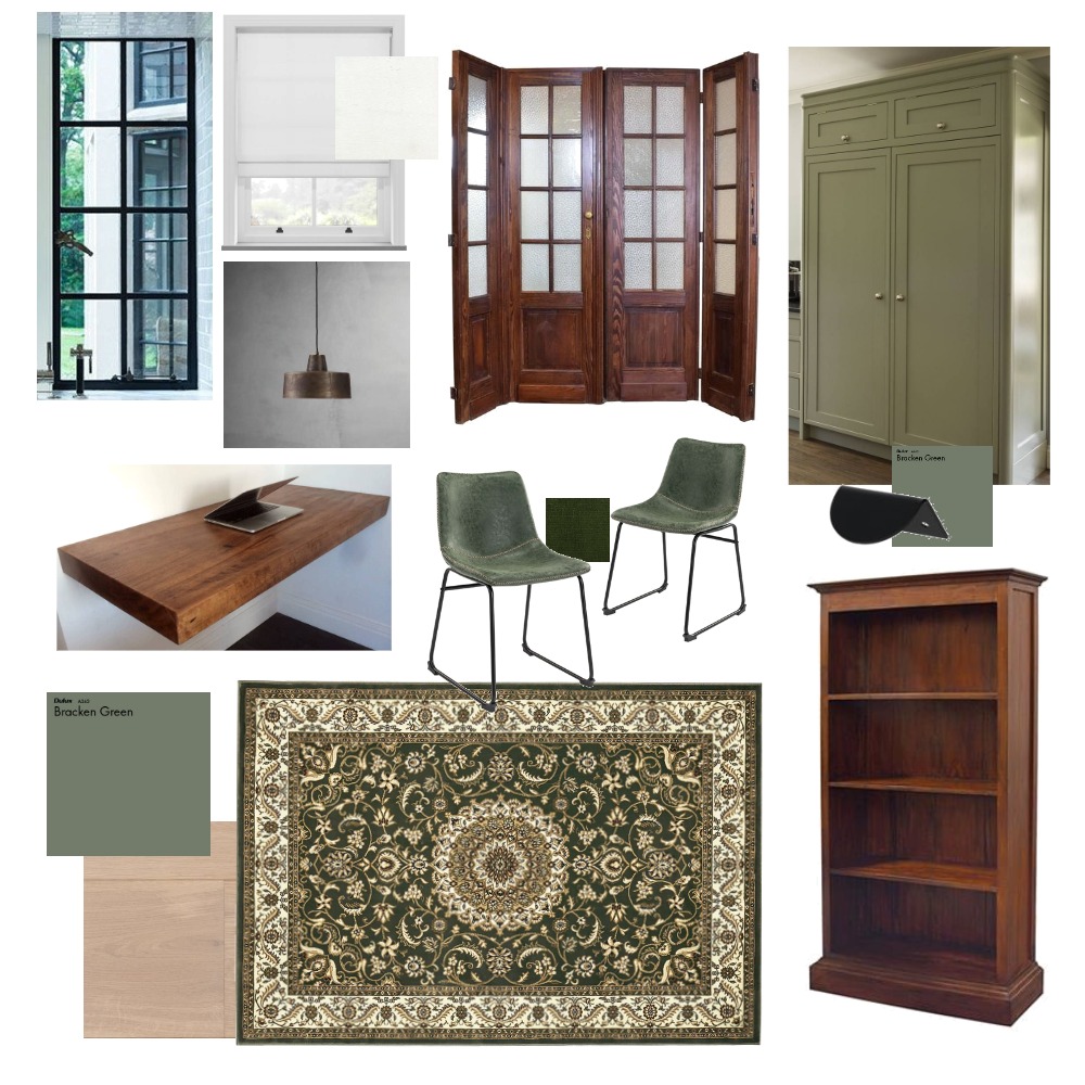 Contemporary Craftsman Study Interior Design Mood Board by Jessica ...