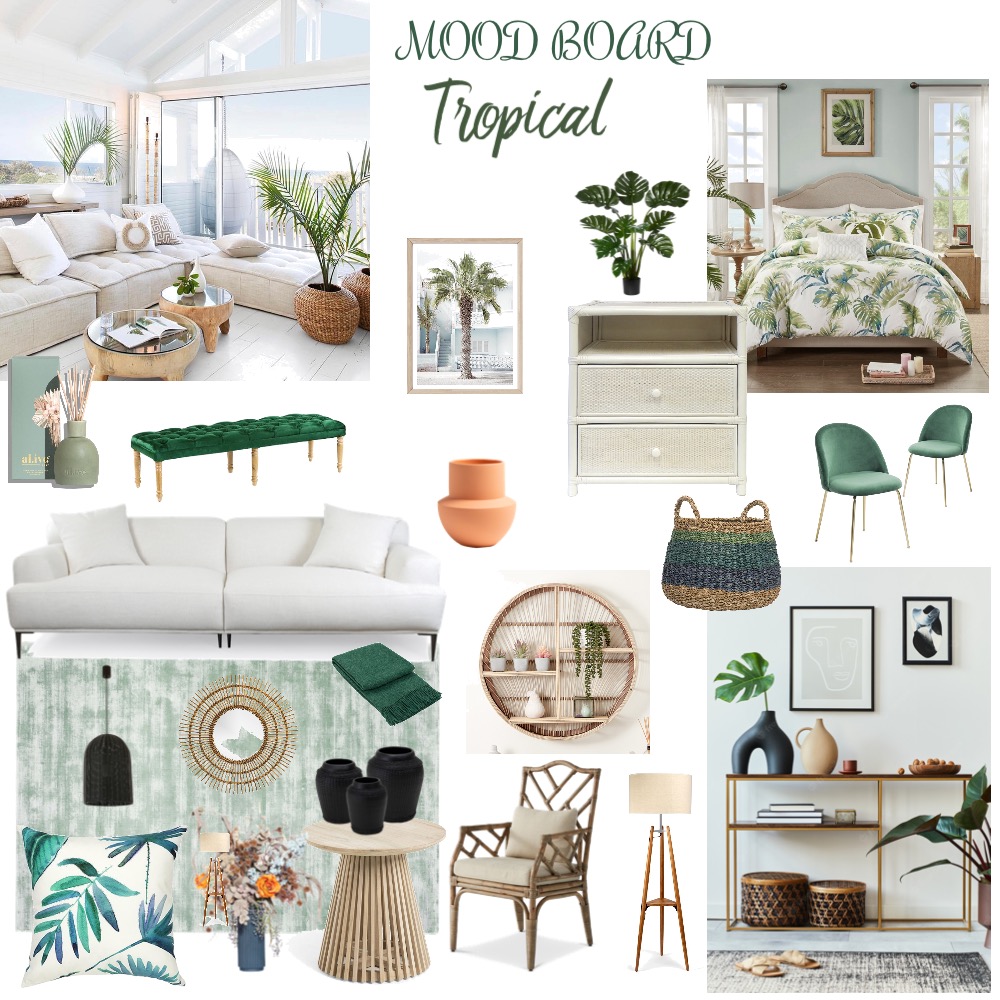 Tropical Interior Design Mood Board by Isha02 - Style Sourcebook