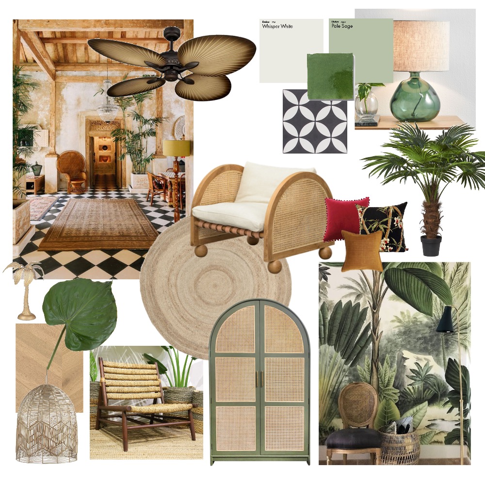 Tropical Mood Board Interior Design Mood Board by Rose Adams - Style ...