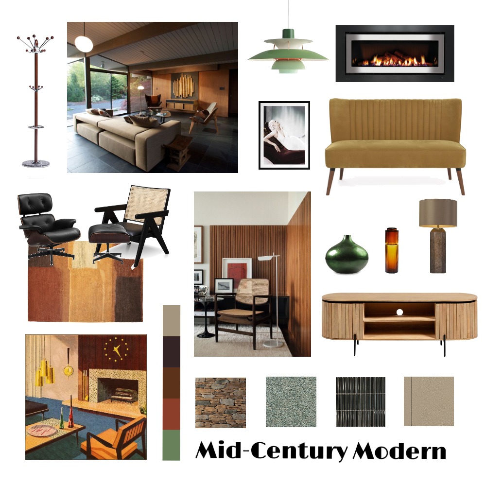 Mid Century Modern _ draft Interior Design Mood Board by Gina Zhao ...