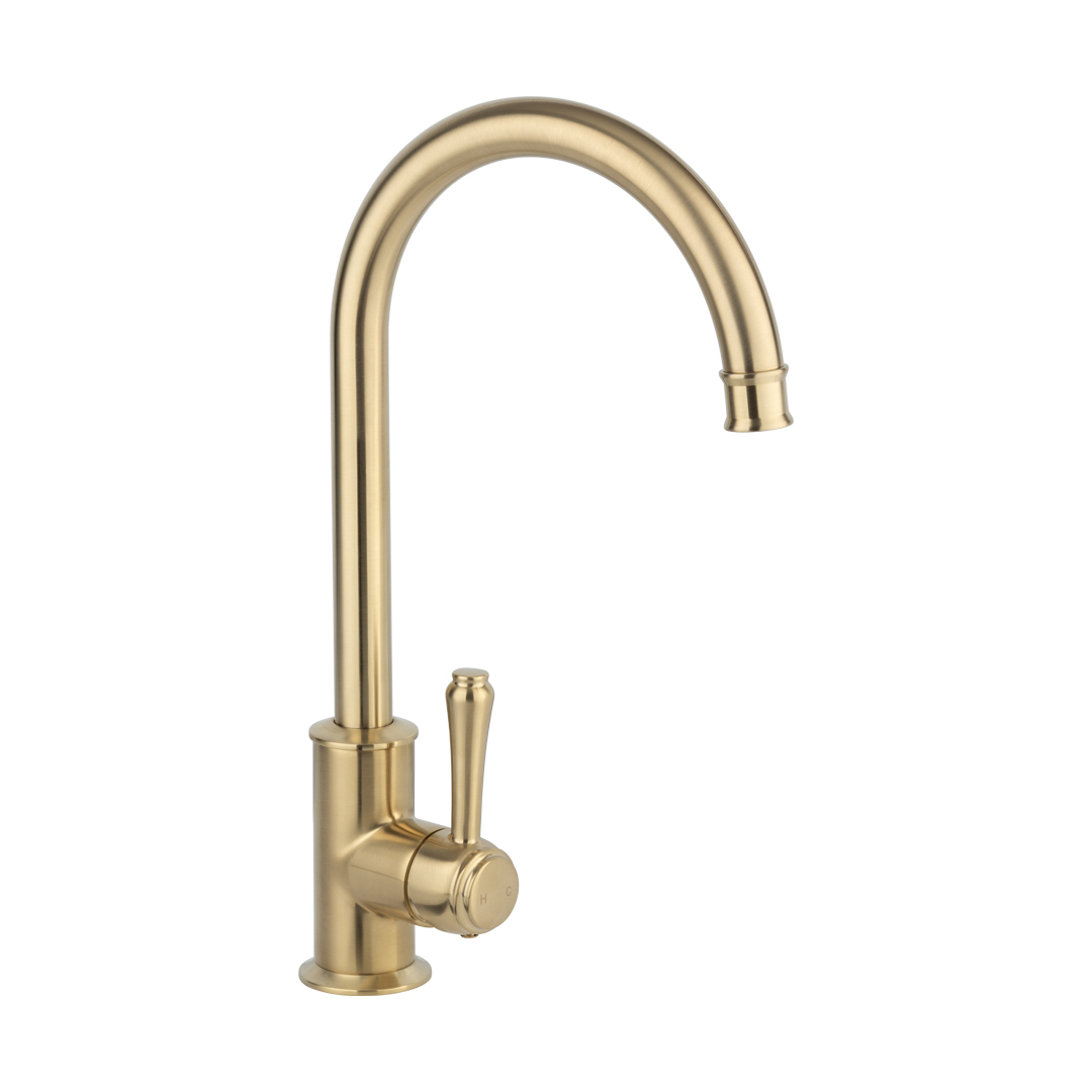 Kingsley Kitchen Mixer - Brushed Brass by ABI Interiors Pty Ltd - Style Sourcebook