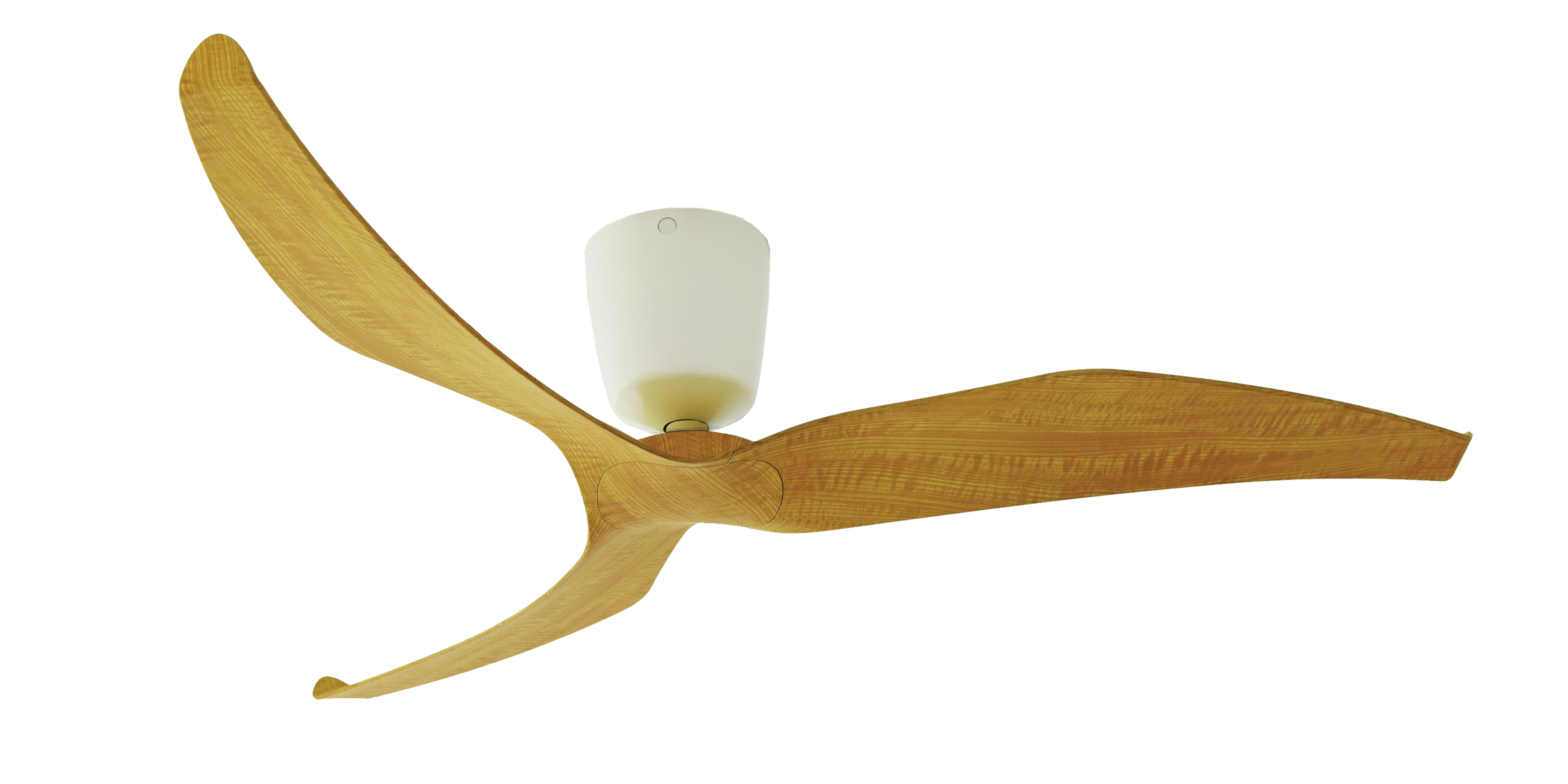 Aeratron FR 3 Blade 60" DC Ceiling Fan With Remote White with Woodgrain ...