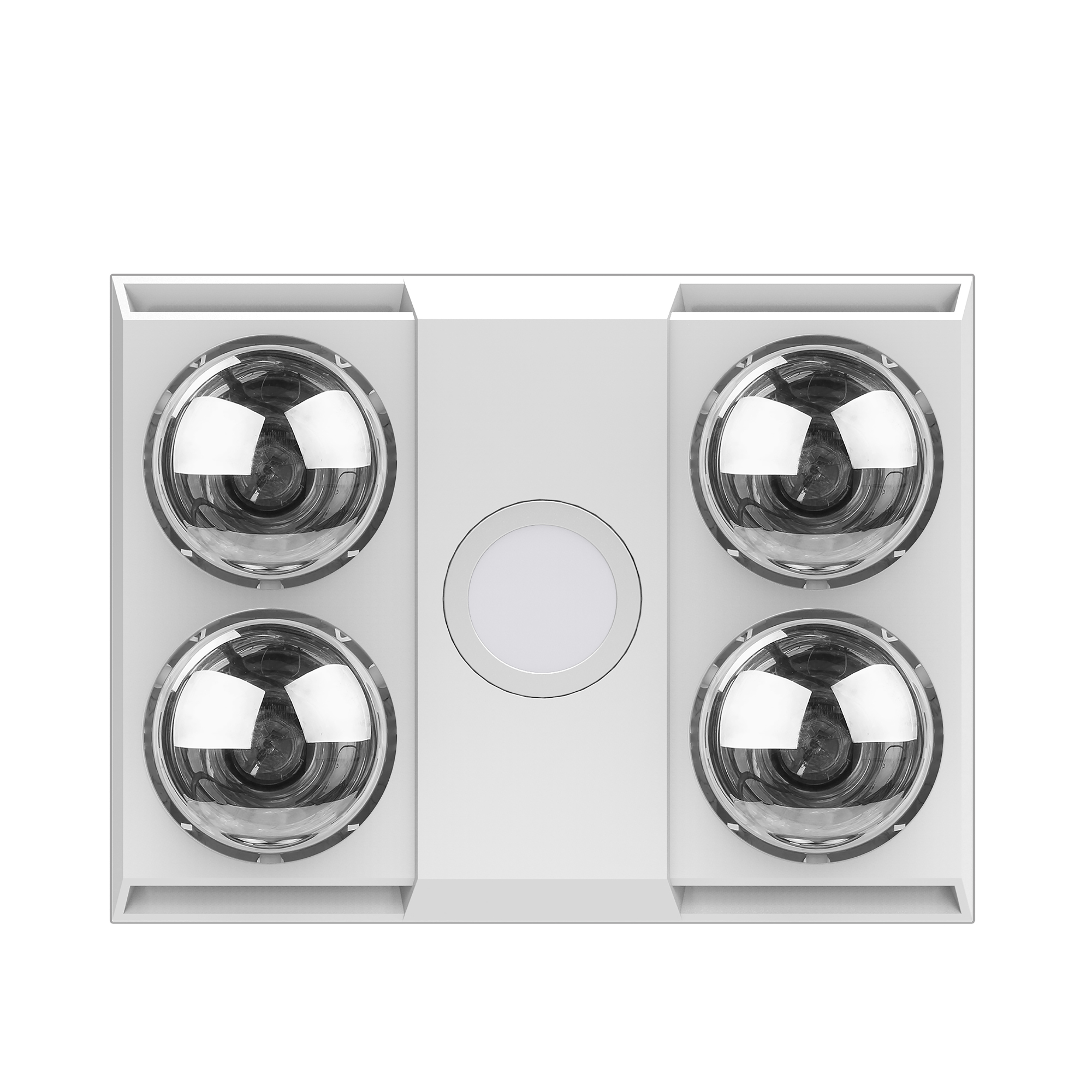 Manrose Sierra Quad 3 in 1 Bathroom Exhaust Fan, Heater & Light White ...