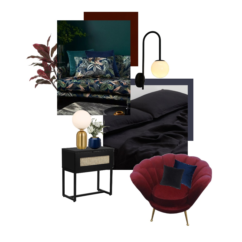 Dark + Stormy Luxe Interior Design Mood Board by rubytalaj - Style ...