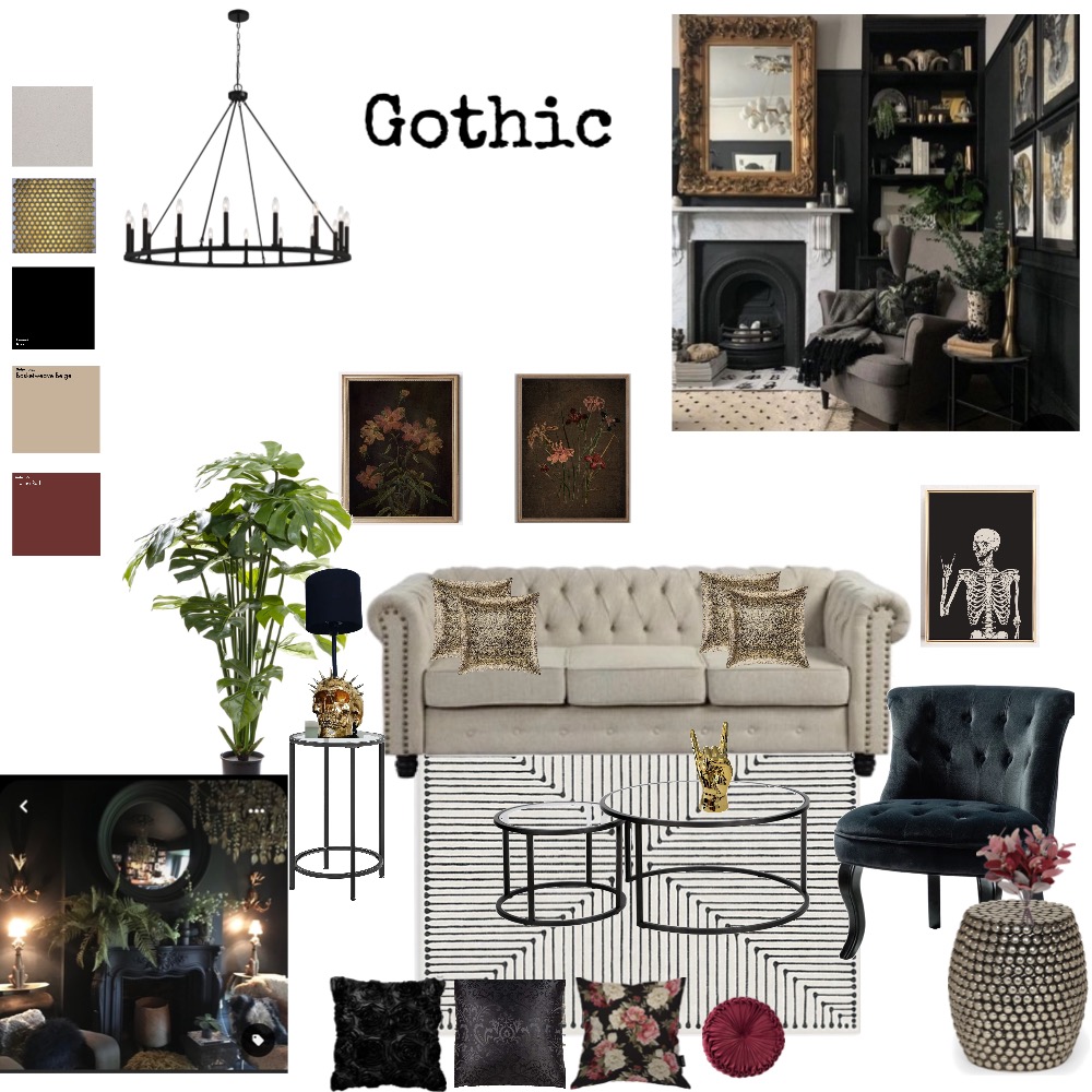 Goth Mood Board Interior Design Mood Board by heath2003 - Style Sourcebook