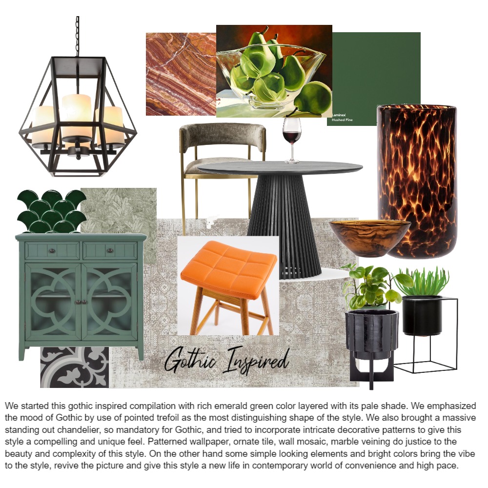 Gothic Inspiration Interior Design Mood Board by AnnaLyashenko - Style ...