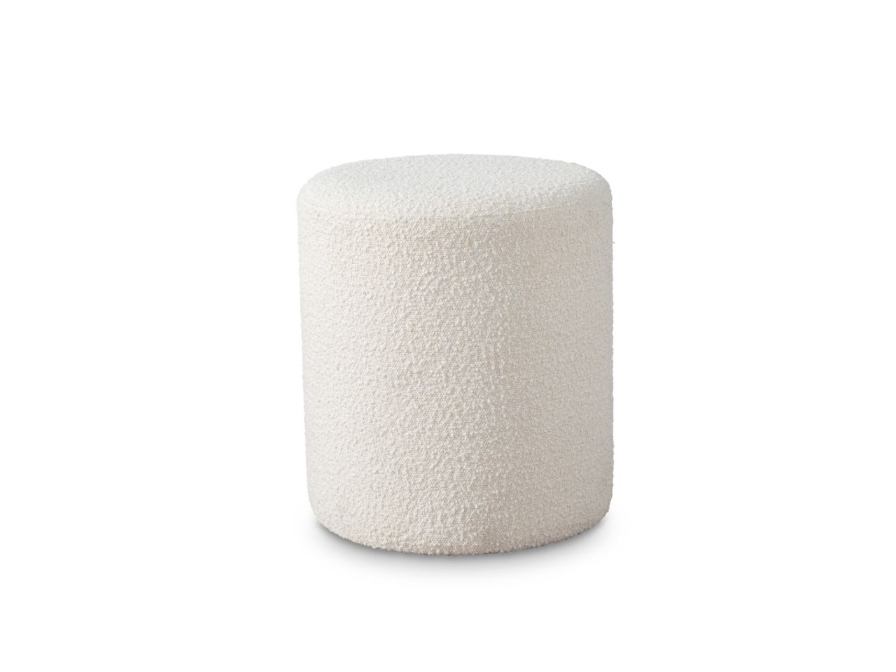 Boucle Ottoman - Small - Cream by Mocka - Style Sourcebook
