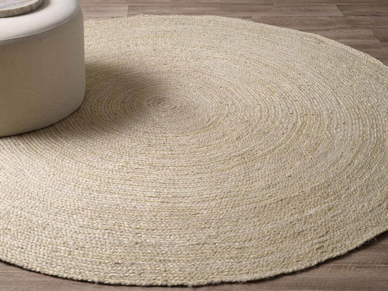 Round White Jute Rug - Large by Mocka - Style Sourcebook
