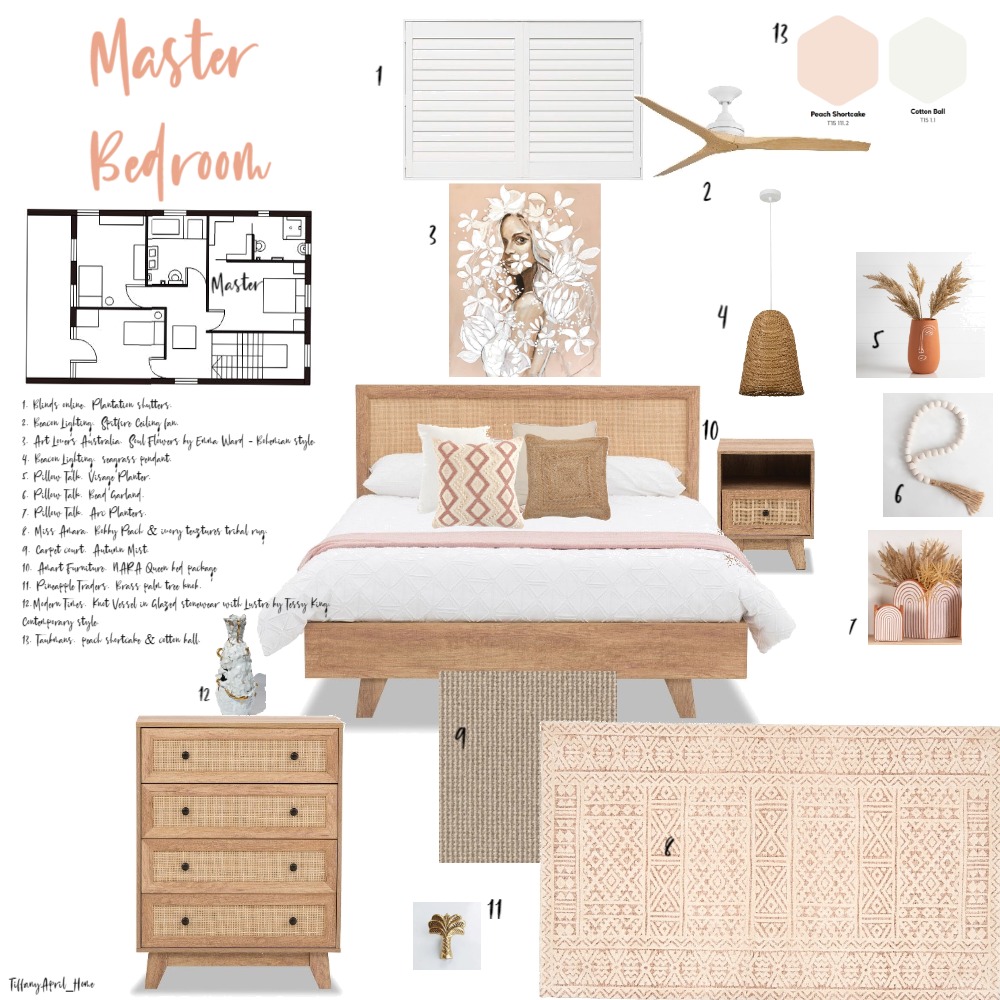 Master Bedroom Sample Board Interior Design Mood Board by TiffanyApril ...