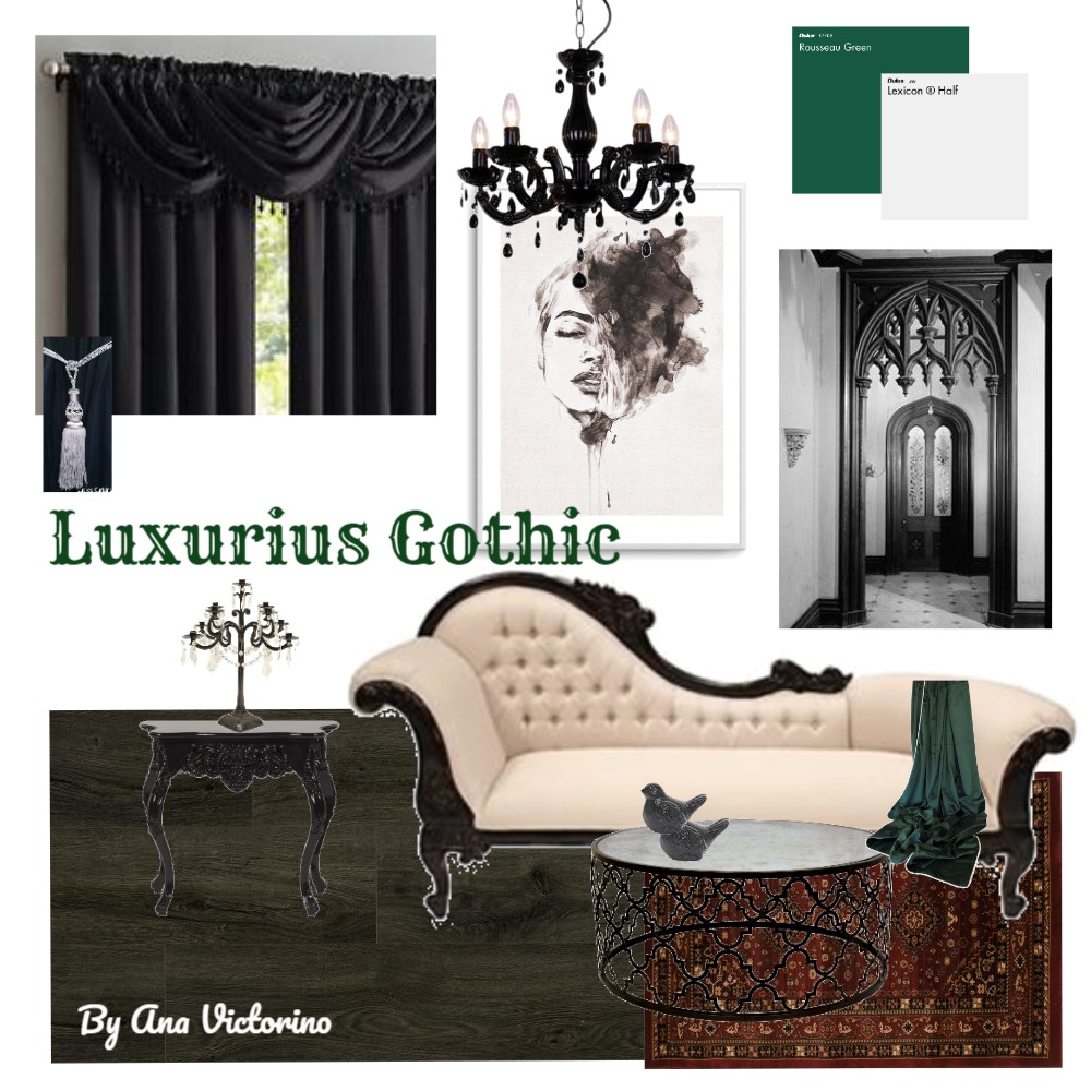 Gothic Mood Board Interior Design Mood Board by anamedeiros - Style ...