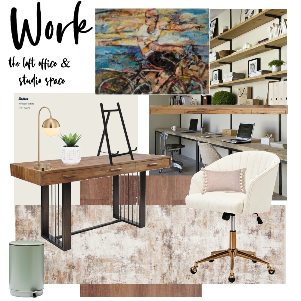 Loft work space Interior Design Mood Board by bellamyea@gmail.com ...