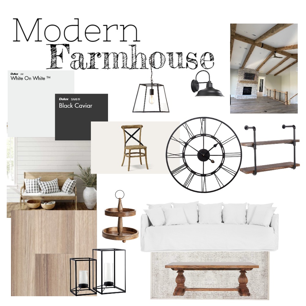 Modern Farmhouse Interior Design Mood Board by ourgracioushome - Style ...