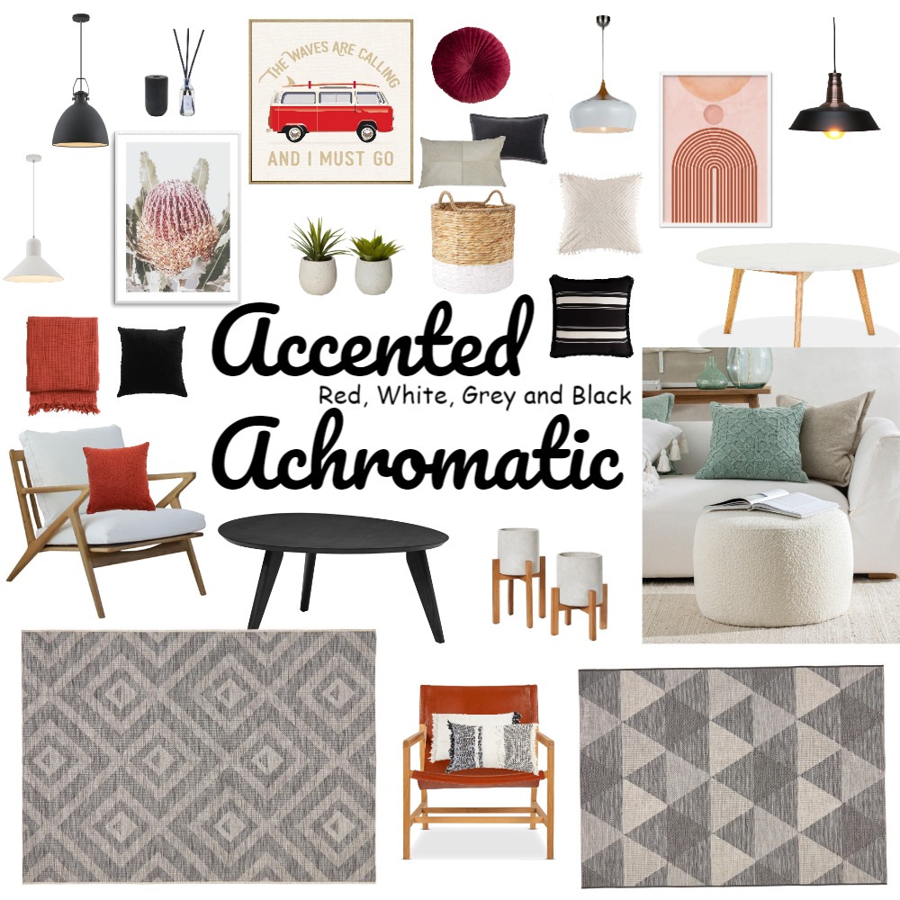 Accented Achromatic Interior Design Mood Board by Junko - Style Sourcebook