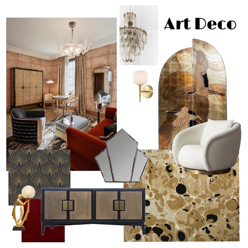 Art Deco Interior Design Mood Board by Alyssakjondal - Style Sourcebook