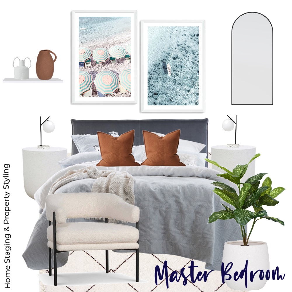 MASTER BEDROOM SAMPLE BOARD Interior Design Mood Board by Allira ...