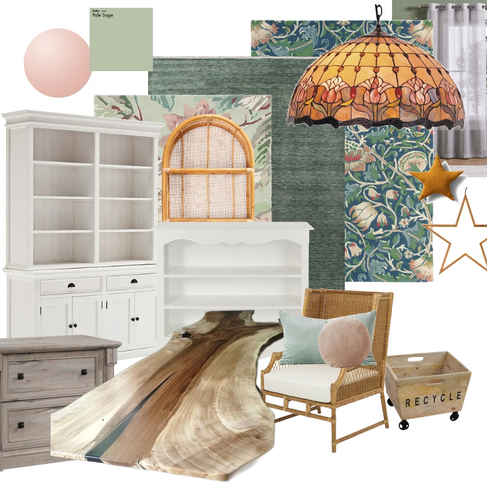 Classical Boho Study Interior Design Mood Board by Moon Saikia - Style ...