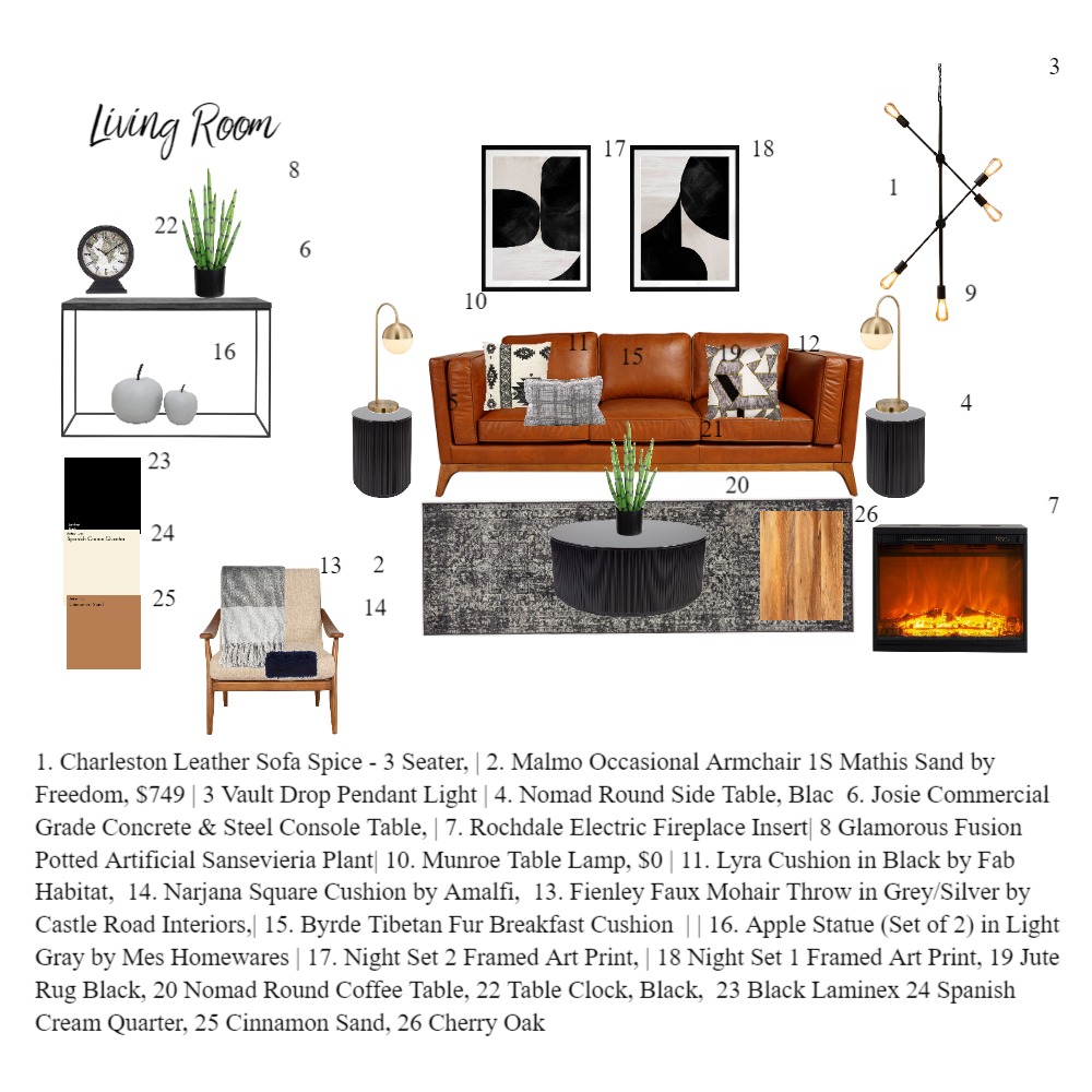 Modern Rustic Interior Design Mood Board by Ideal Design - Style Sourcebook