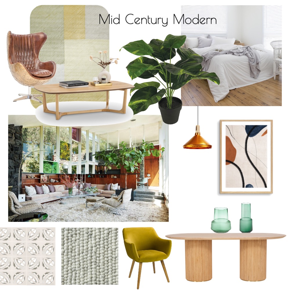 Mid century modern Interior Design Mood Board by Hannah.spalding ...