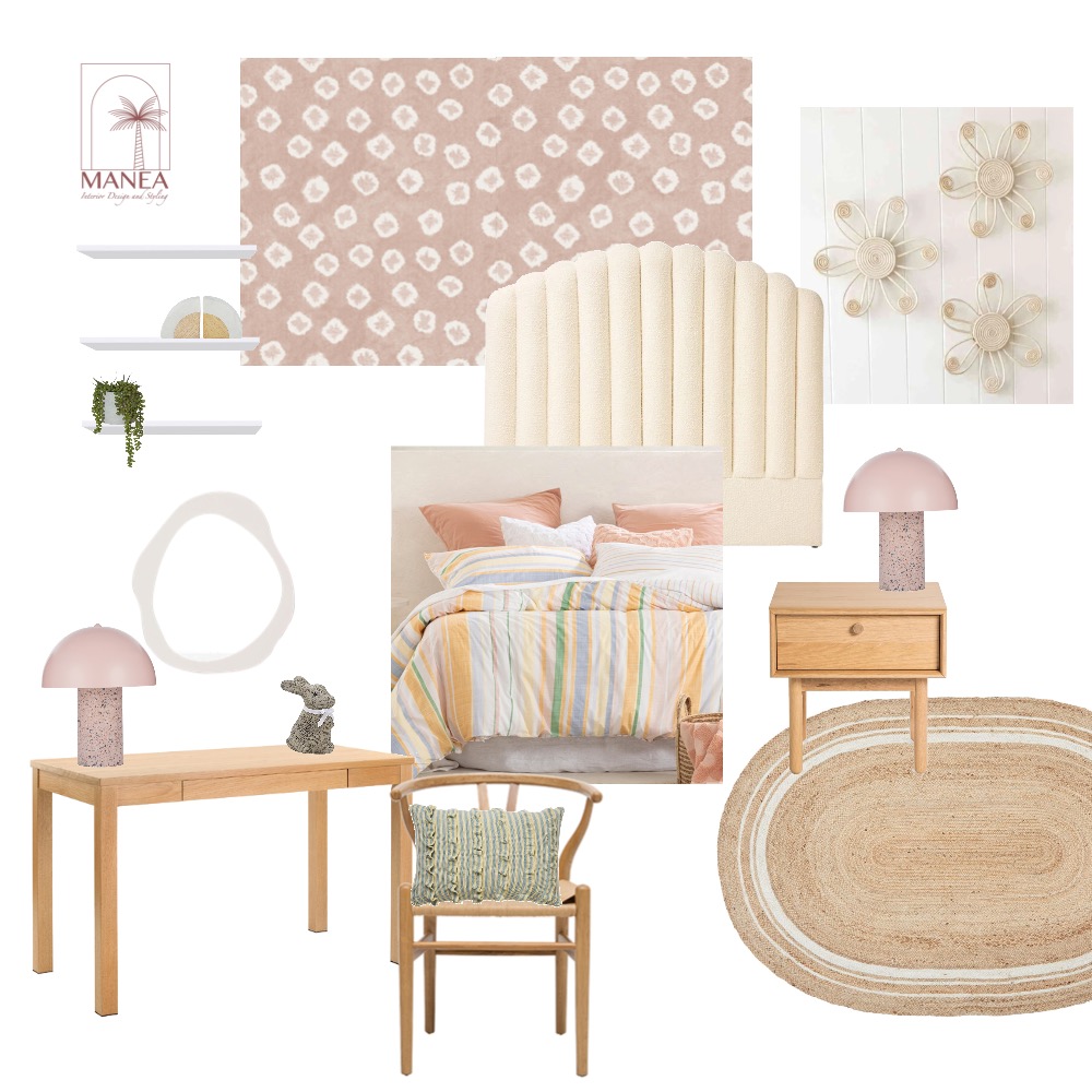 Tween Girl Bedroom Interior Design Mood Board by Manea Interiors ...
