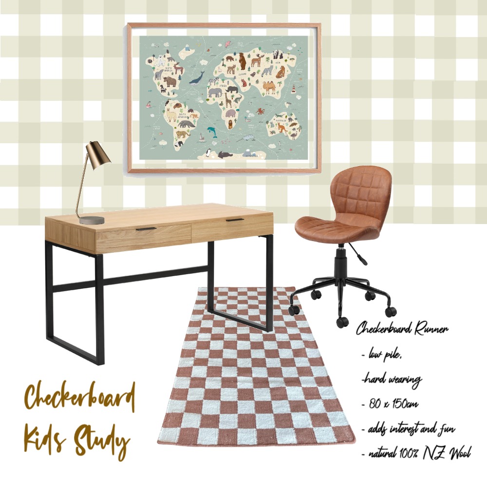 Kids Fun Study Interior Design Mood Board by Ohhappyhome - Style Sourcebook