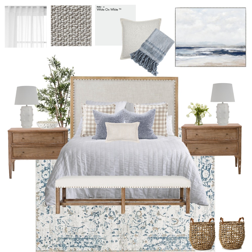 Calm Bedroom Interior Design Mood Board by Eliza Grace Interiors ...